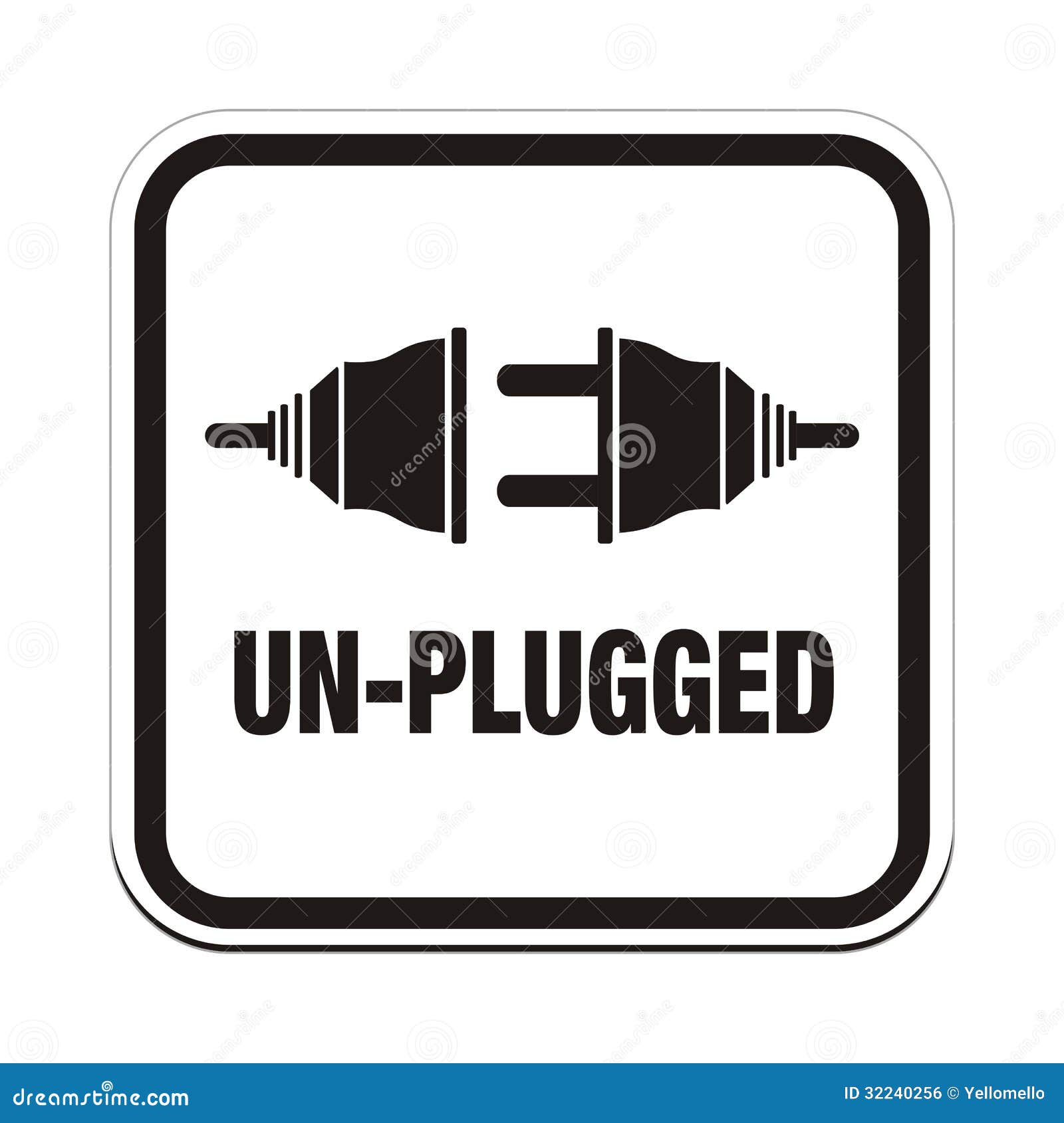 Un plugged signs stock vector. Illustration of death - 32240256