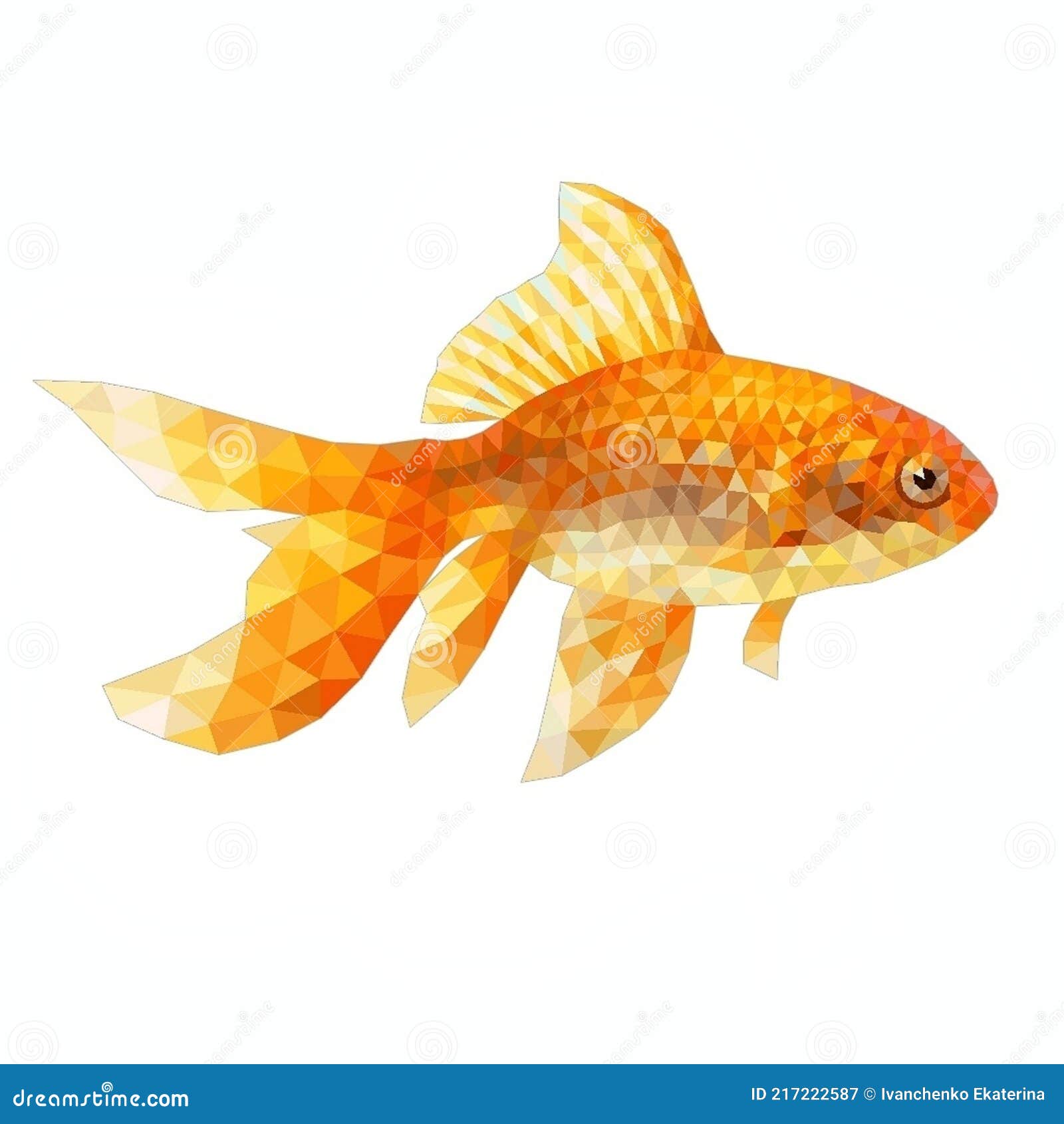 Un Poisson Rouge Magique. Illustration. Illustration Stock ...