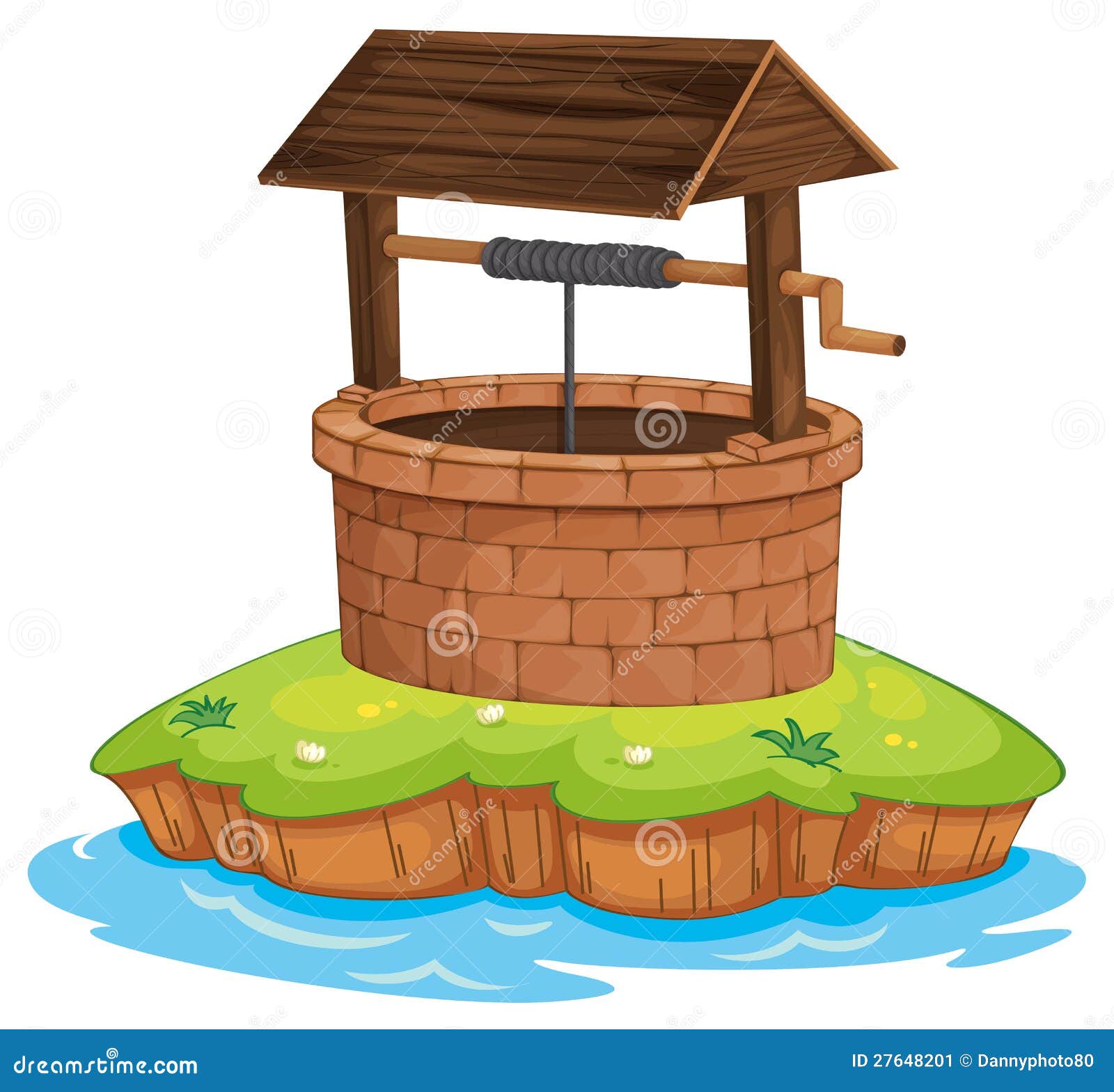 Un puits et une eau illustration stock. Illustration du simple - 27648201
