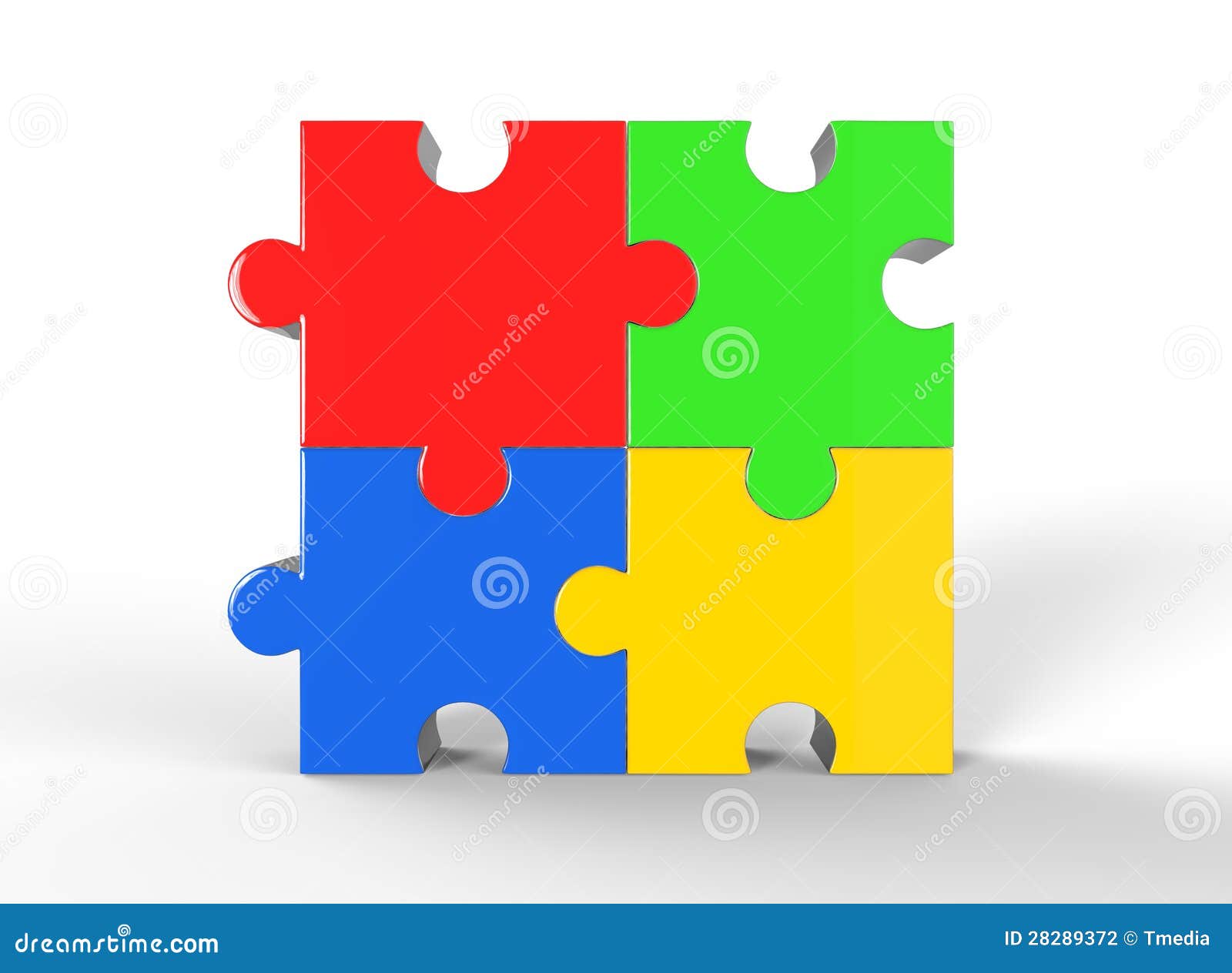 Un puzzle di quattro pezzi illustrazione di stock. Illustrazione di ...
