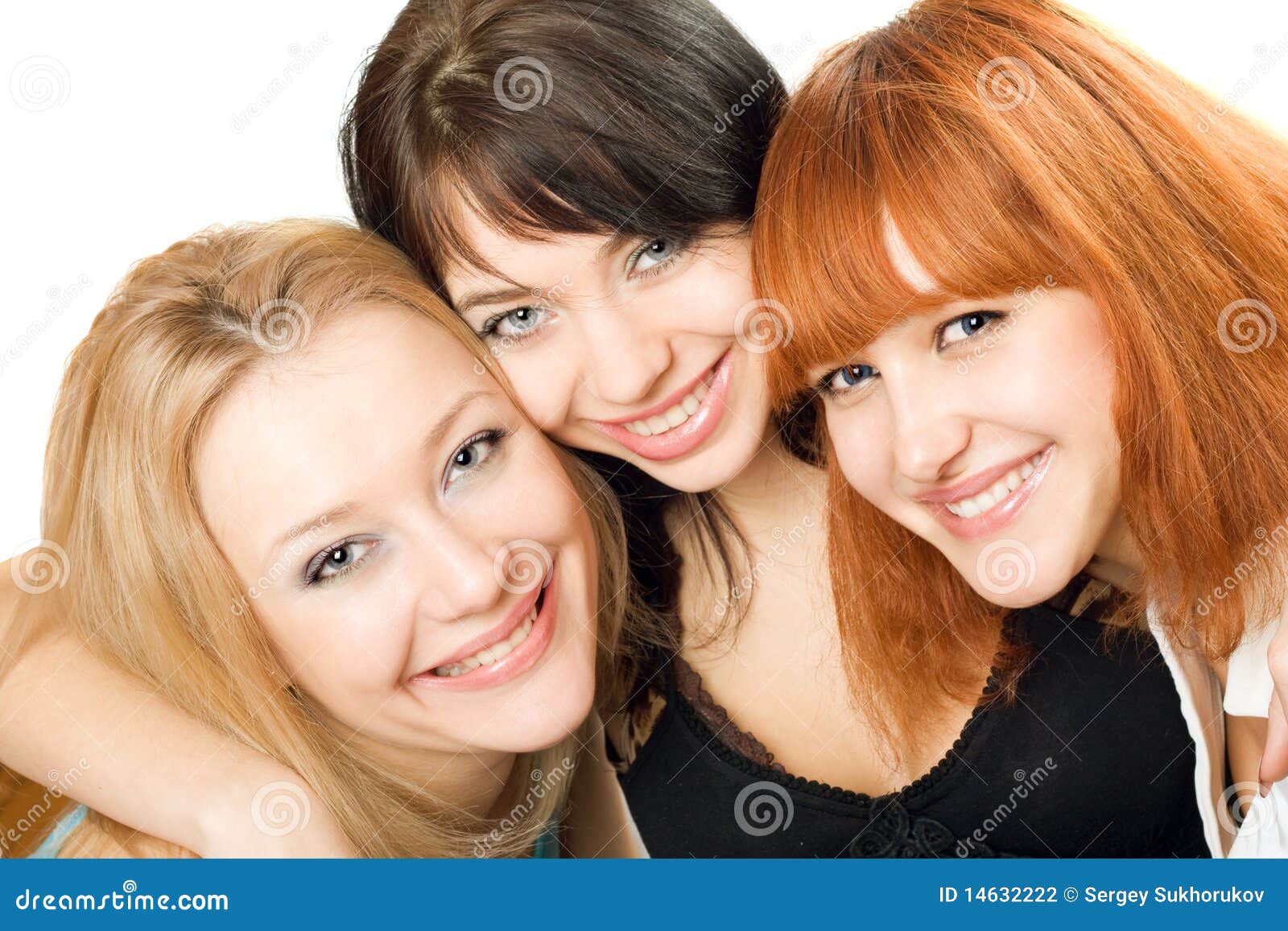 Un ritratto di tre donne fotografia stock. Immagine di brunetta - 14632222