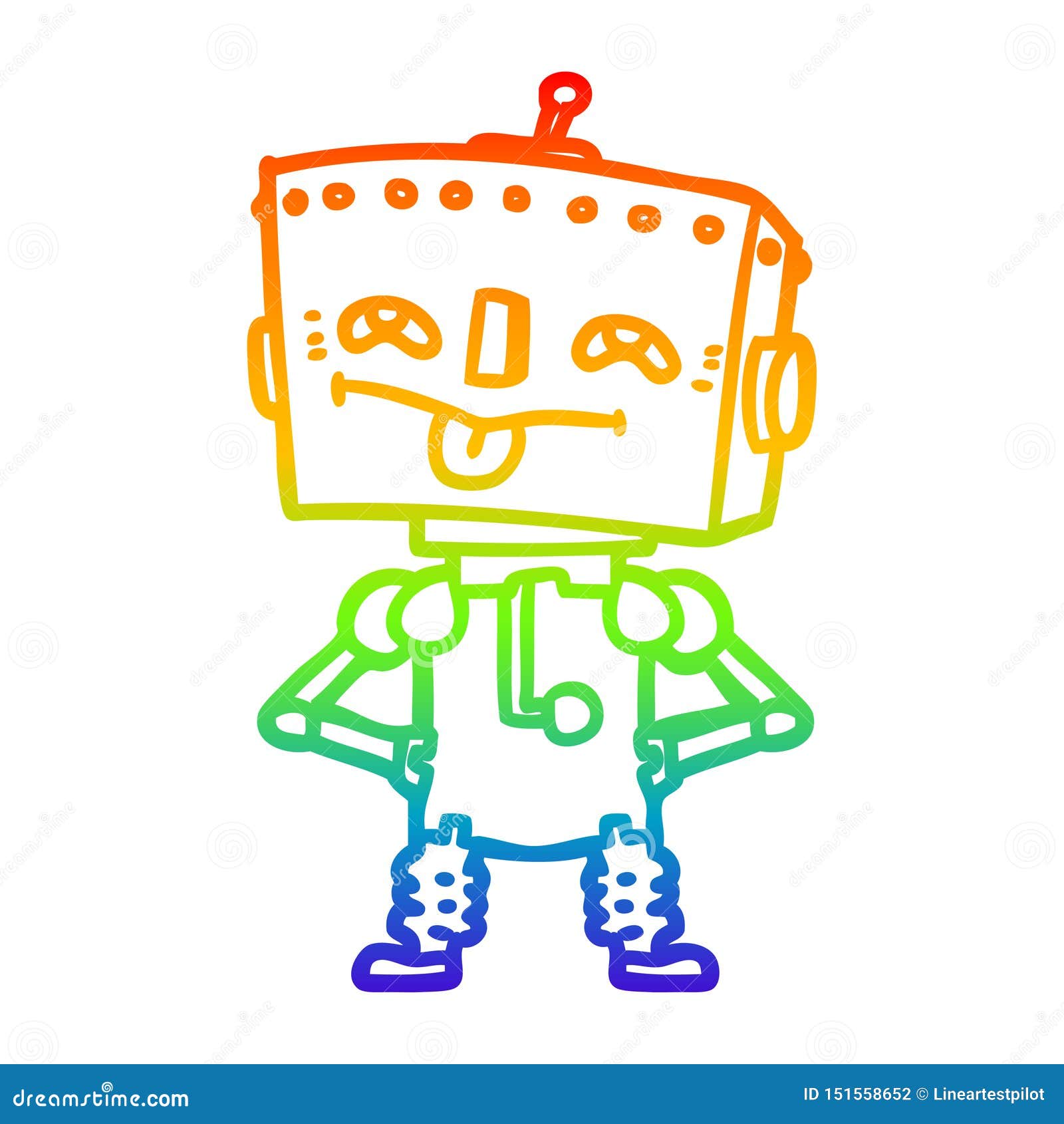 Un Robot Per Disegno Di Disegni a Gradiente Di Arcobaleno Creativo ...
