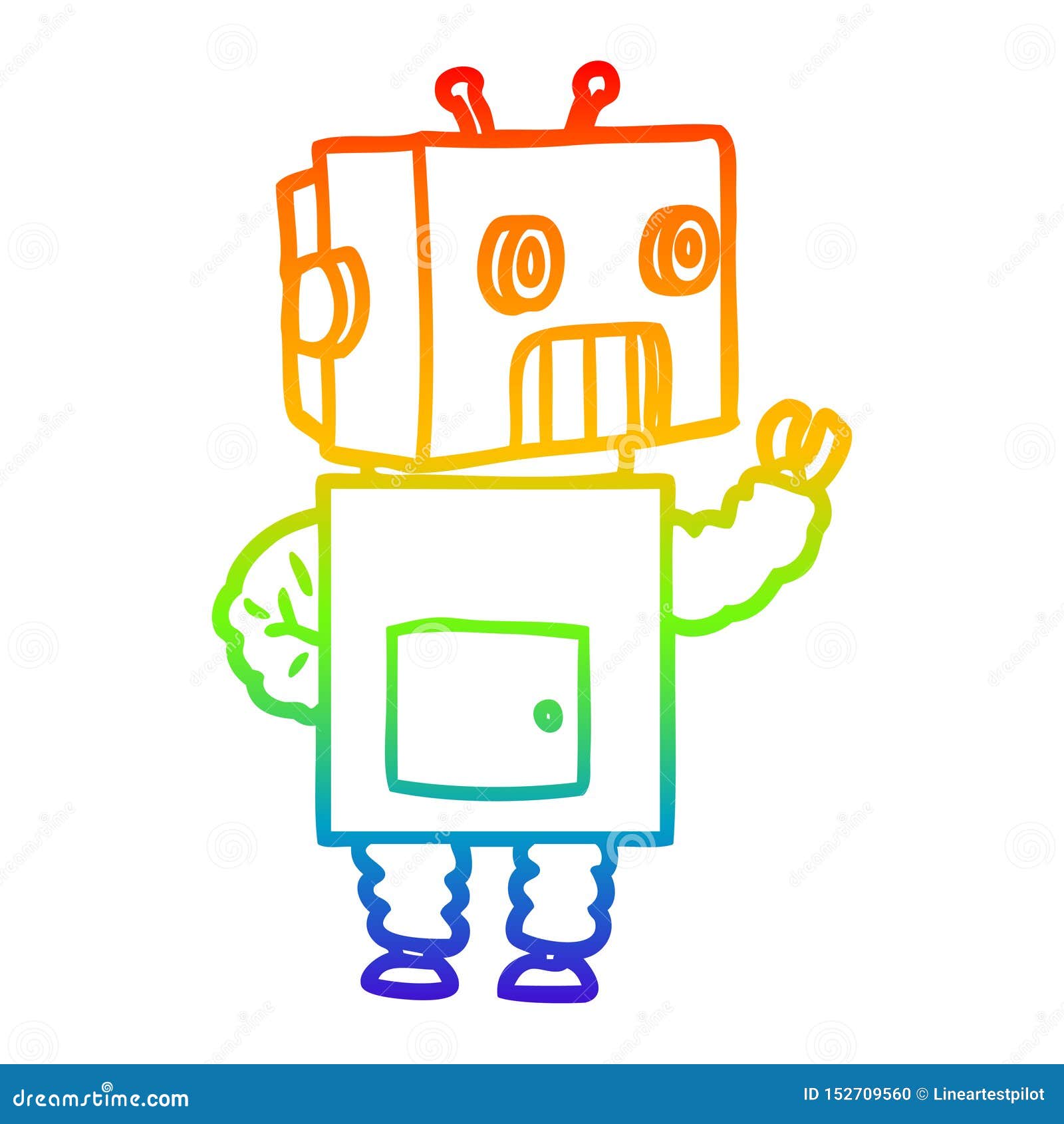 Un Robot Per Disegno Di Disegni a Gradiente Di Arcobaleno Creativo ...