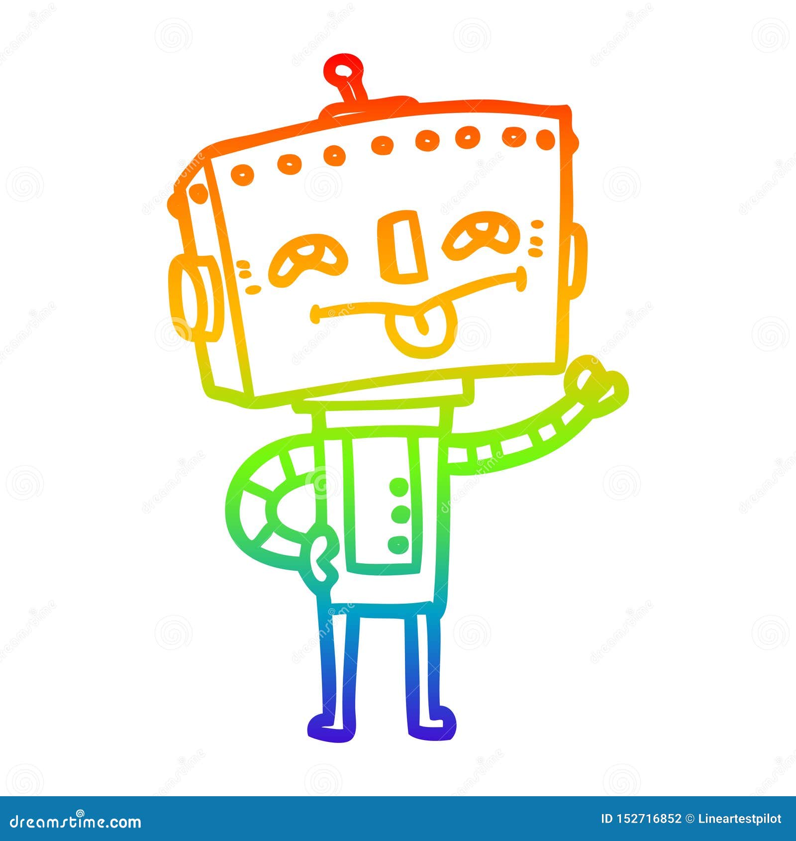 Un Robot Per Disegno Di Disegni a Gradiente Di Arcobaleno Creativo ...