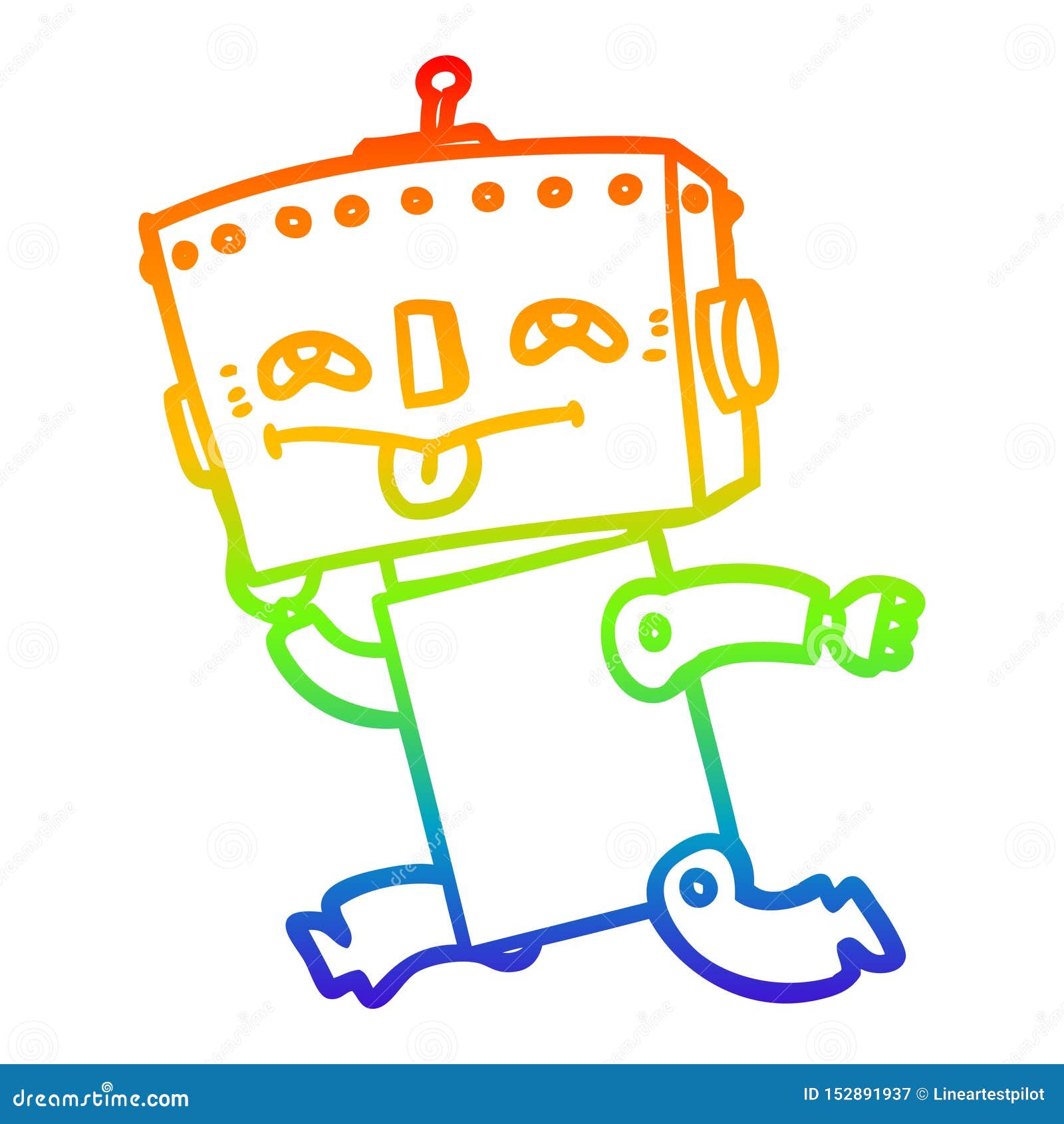 Un Robot Per Disegno Di Disegni a Gradiente Di Arcobaleno Creativo ...