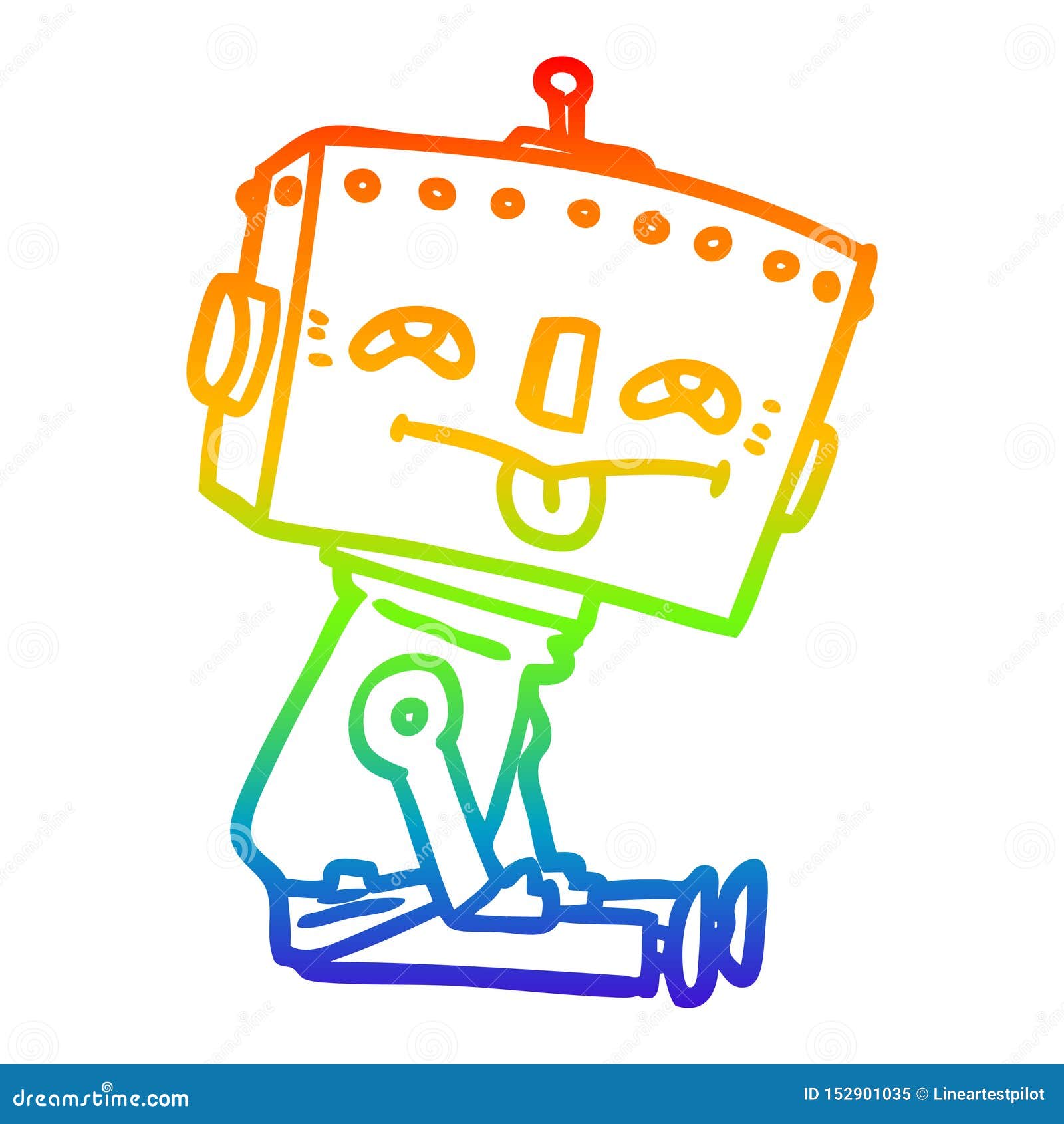 Un Robot Per Disegno Di Disegni a Gradiente Di Arcobaleno Creativo ...