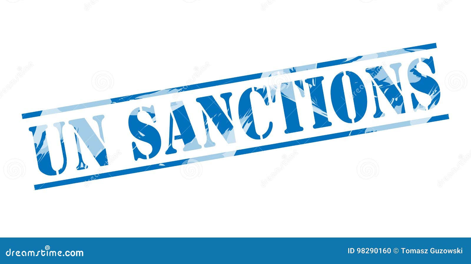 Un sanctions blue stamp stock illustration. Illustration of grungy ...