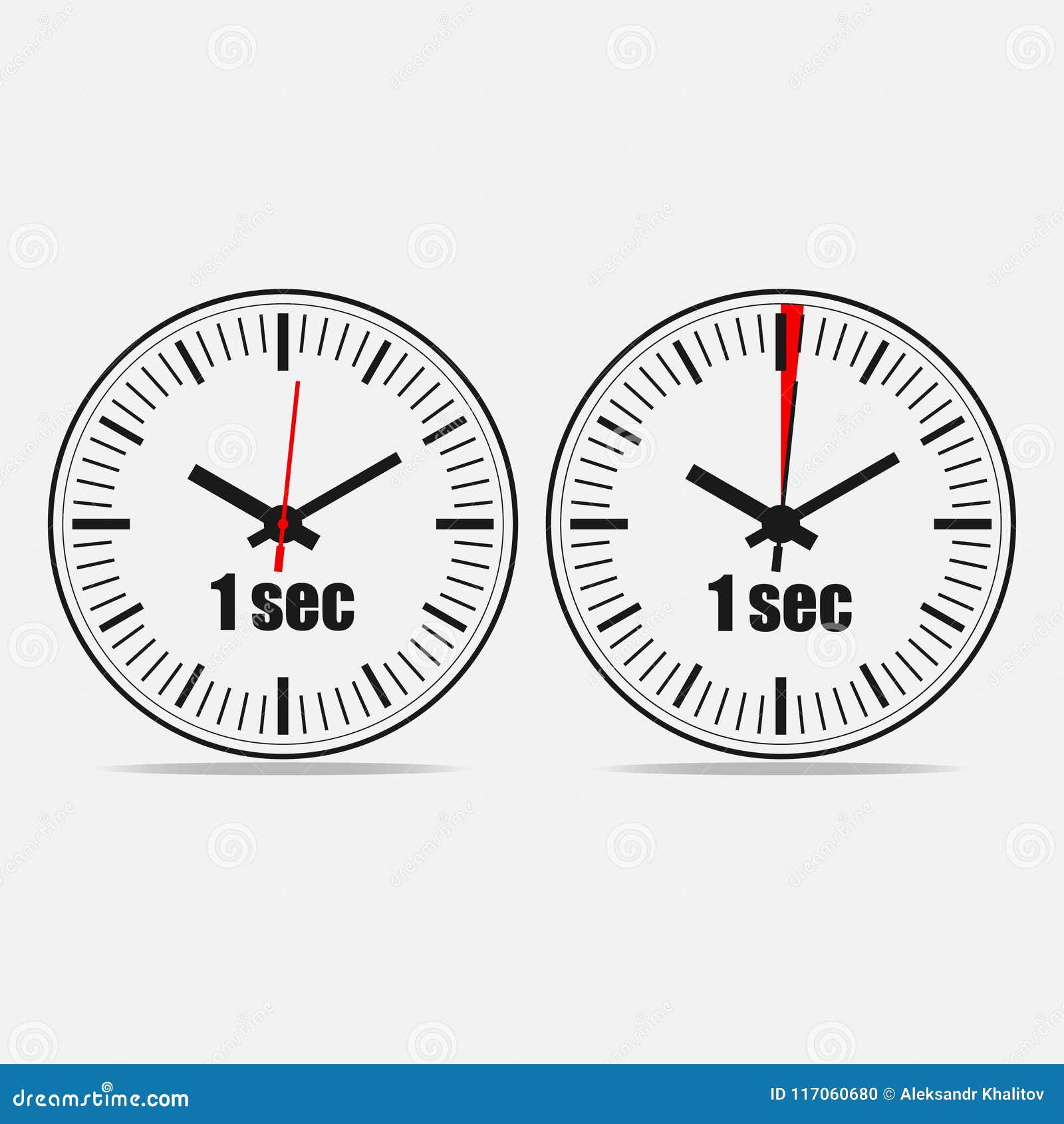 Un segundo reloj stock de ilustración. Ilustración de moderno - 117060680