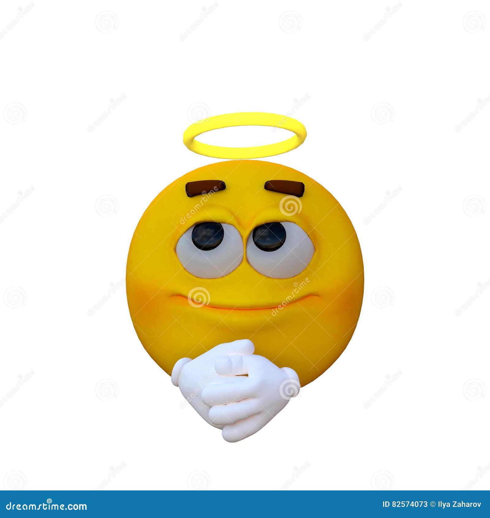 Un Smiley Jaune Avec Des Mains Illustration Stock - Illustration du ...