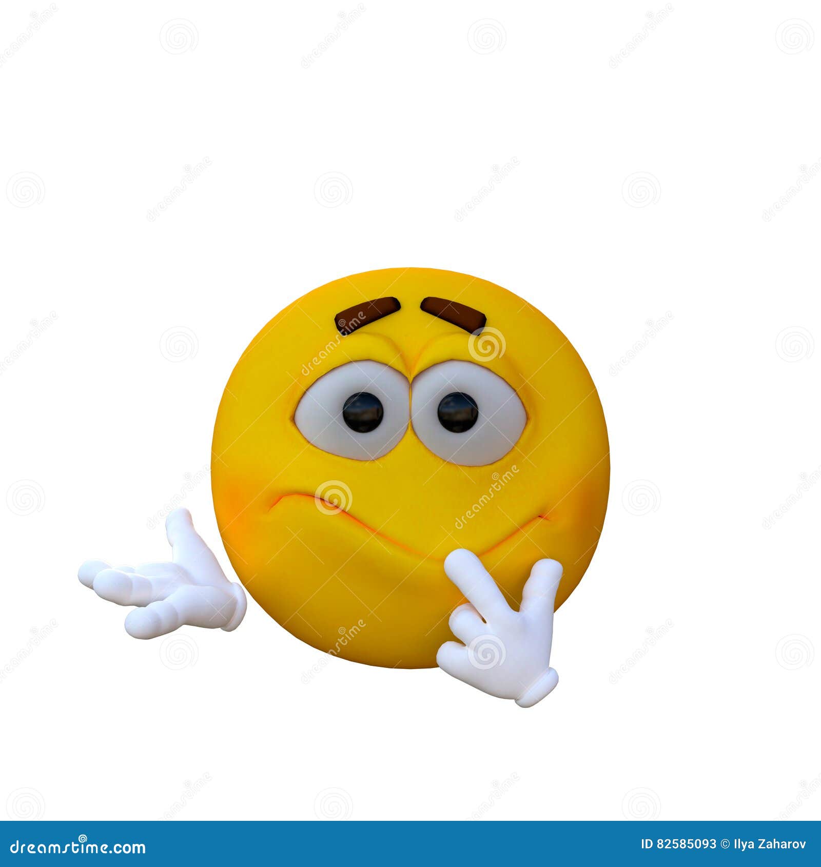 Un Smiley Jaune Avec Des Mains Illustration Stock - Illustration du ...