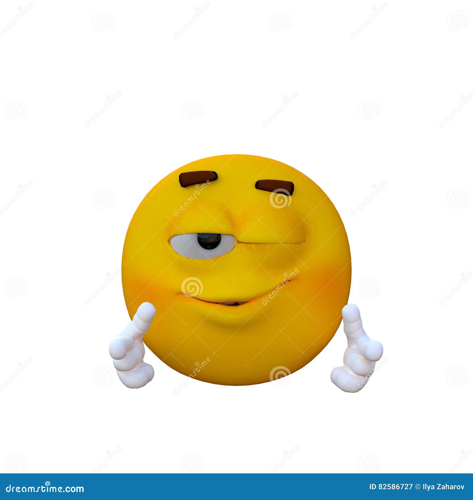 Un Smiley Jaune Avec Des Mains Illustration Stock - Illustration du ...