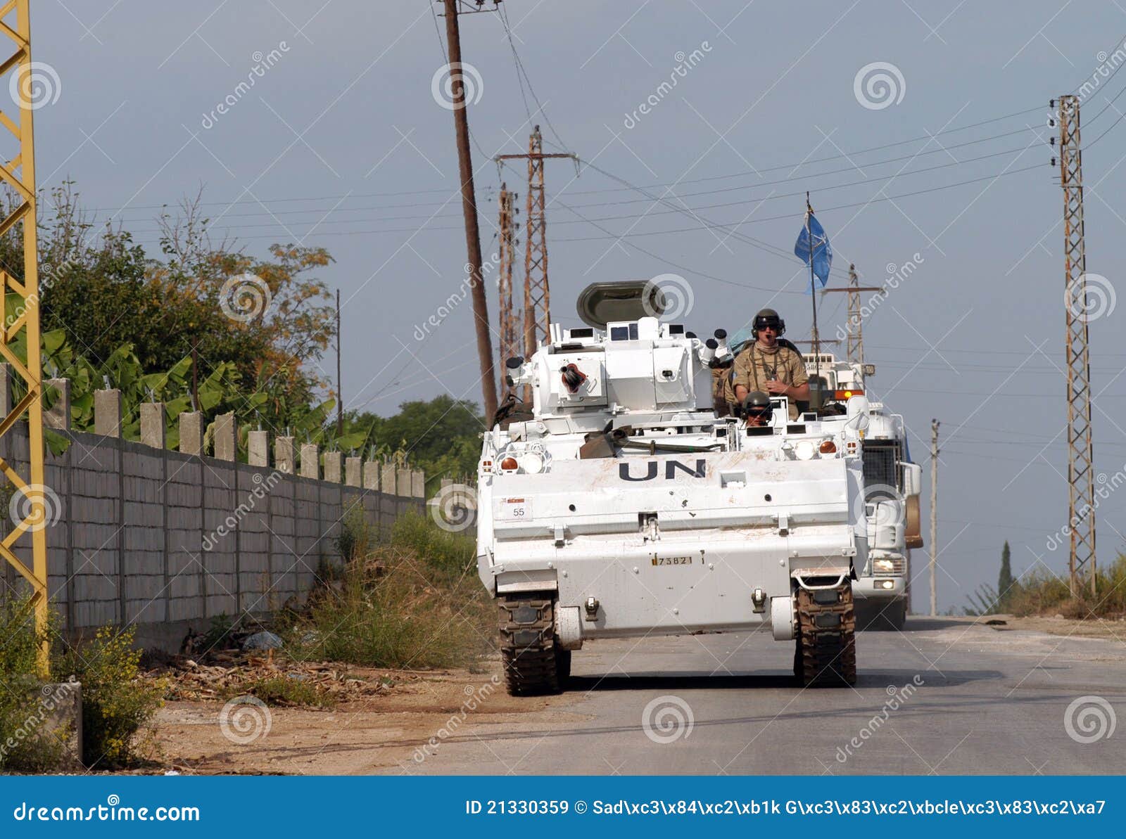 Un Tank in Lebanon editorial stock image. Image of uniform - 21330359