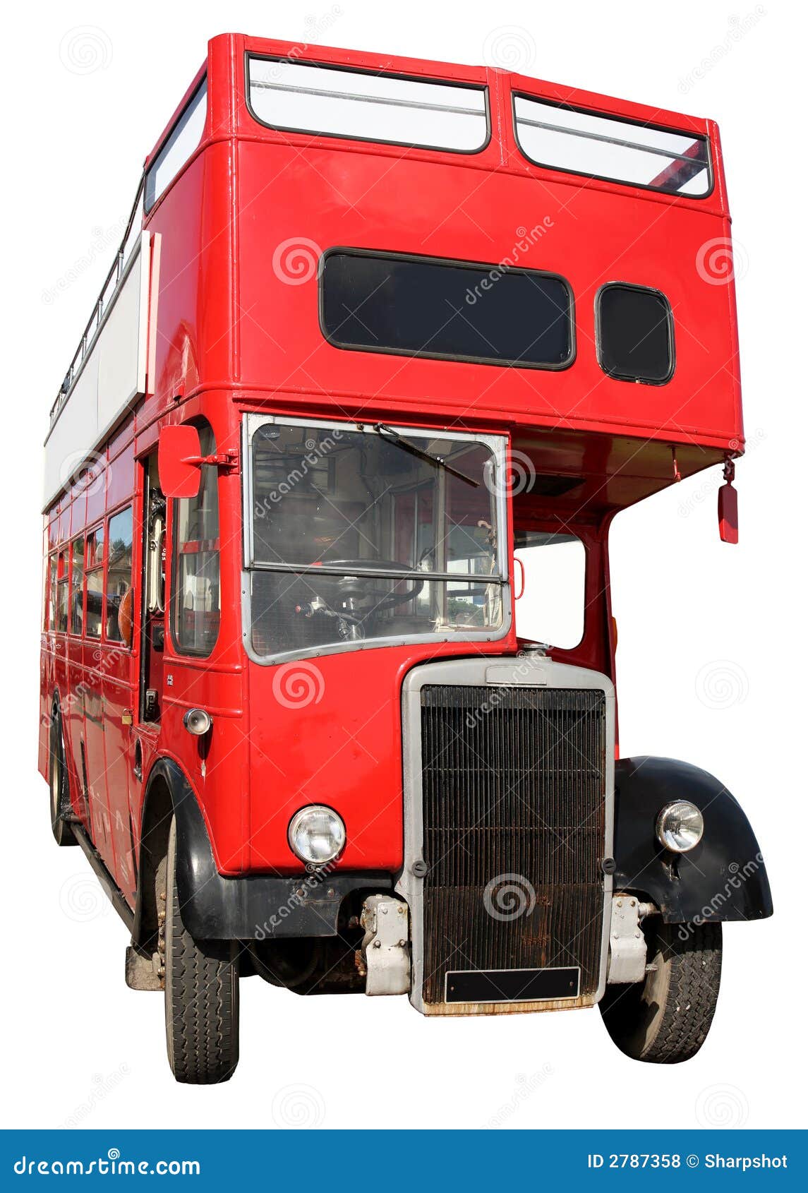 Un Vecchio Bus Rosso Di Londra. Fotografia Stock - Immagine di bianco ...