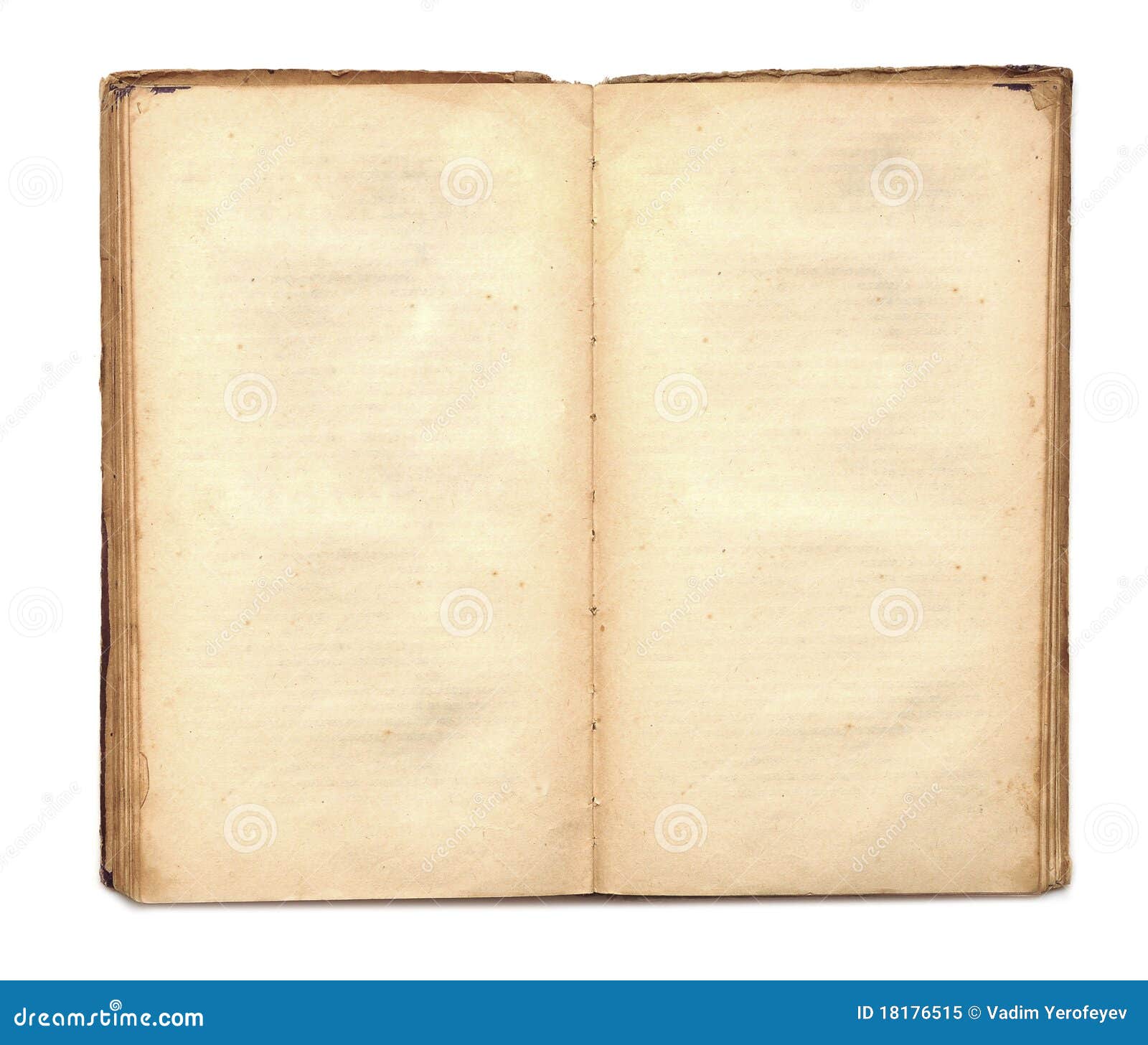 Un Vecchio Libro Con Le Pagine Macchiate Gialle in Bianco Immagine ...