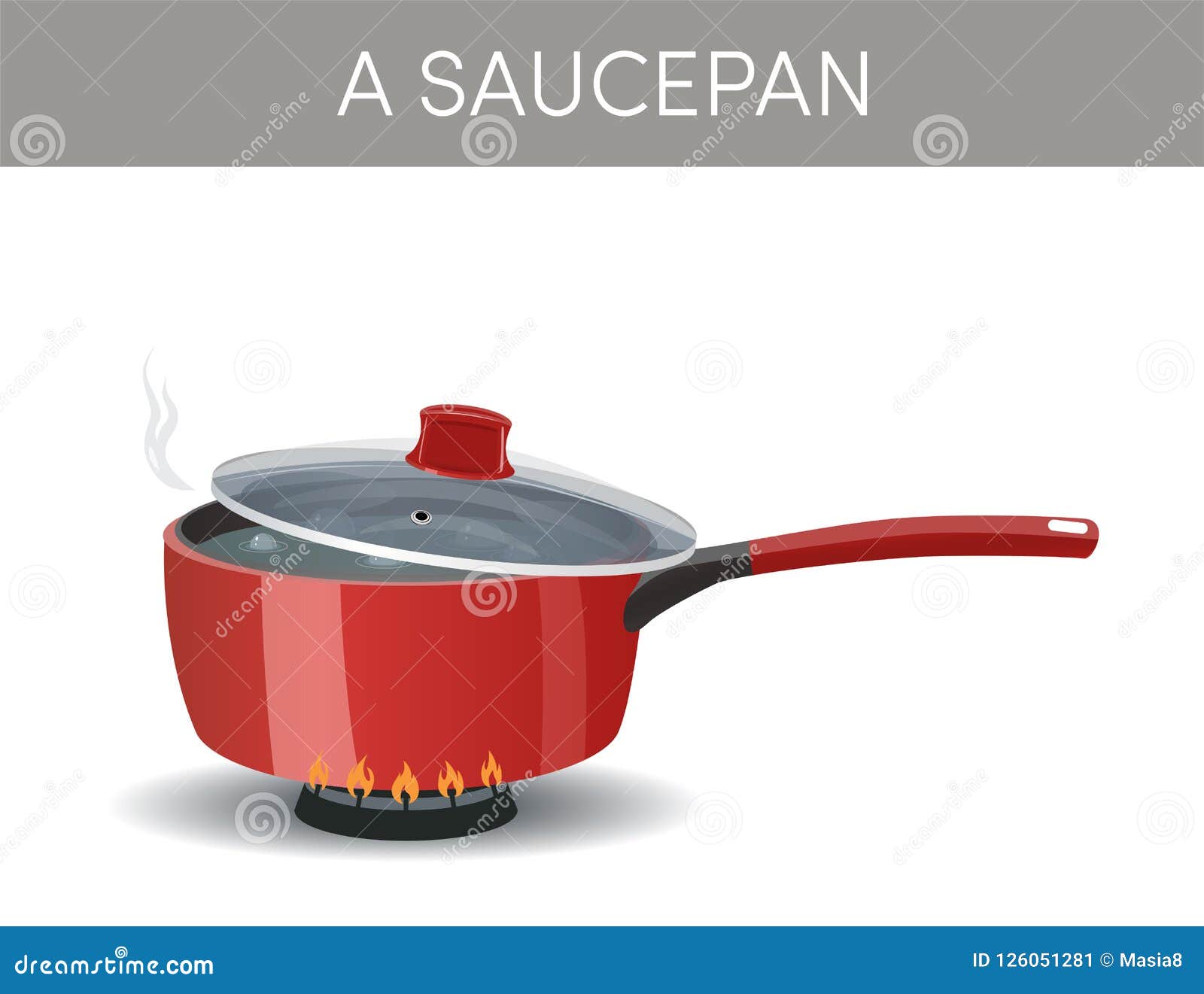 Un vector del cazo stock de ilustración. Ilustración de burbuja - 126051281