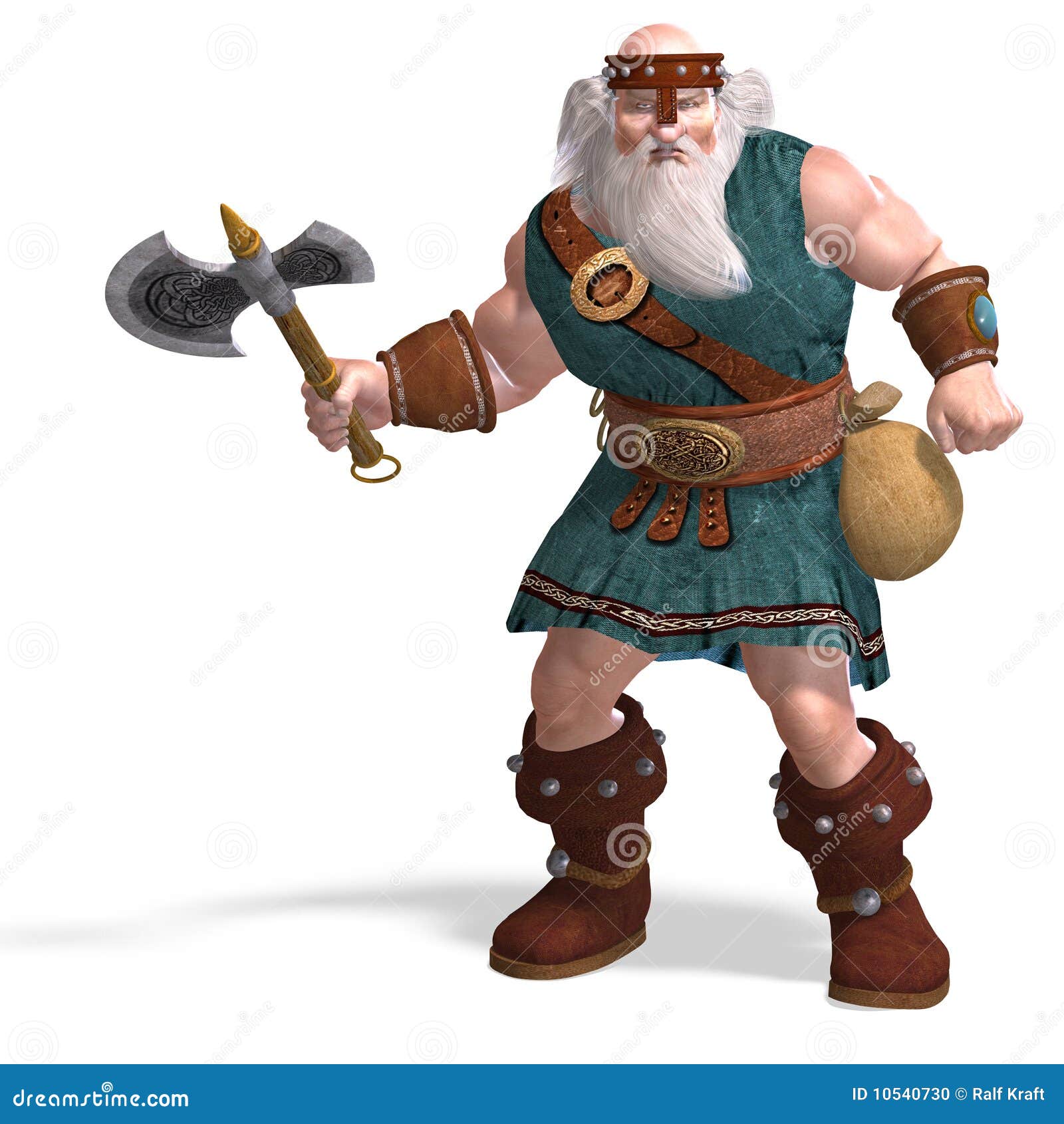 Un Viejo Enano Con Un Hacha Stock de ilustración - Ilustración de ...