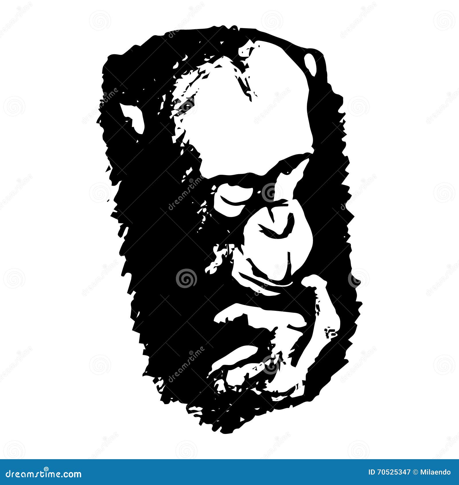 Una Abstracción De Pensamiento Del Mono Ilustración del Vector ...