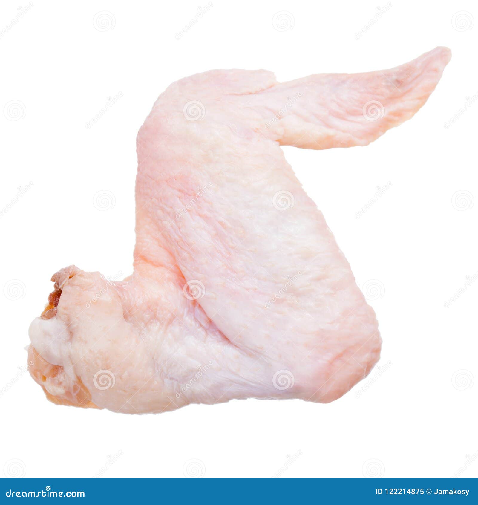Una Ala De Pollo Cruda Aislada En El Fondo Blanco Imagen de archivo ...