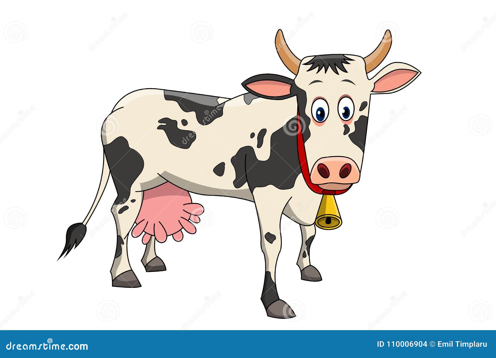 Una Bella Illustrazione Della Mucca Illustrazione Vettoriale ...