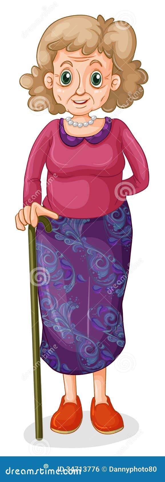 Una bella nonna illustrazione vettoriale. Illustrazione di isolato ...