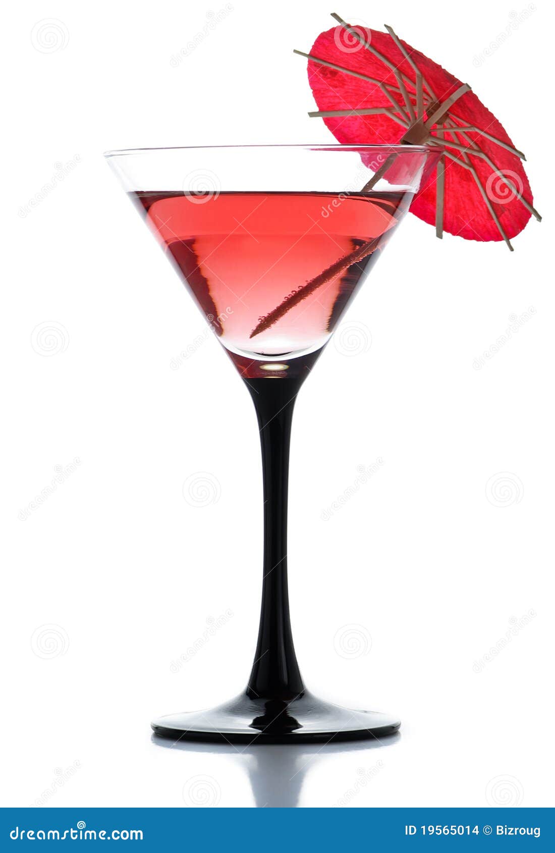 Una Bevanda Con Un Ombrello Del Cocktail Fotografia Stock - Immagine di ...