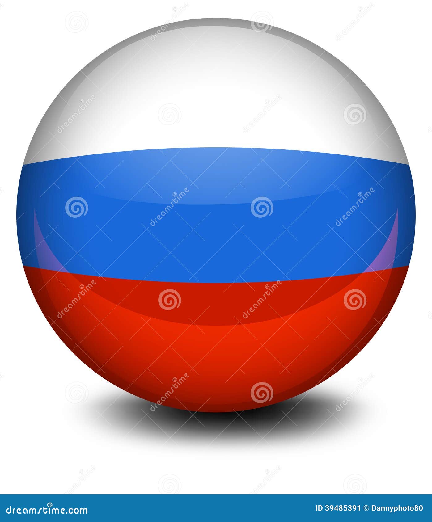 Una Bola Con La Bandera Rusa Ilustración del Vector - Ilustración de ...