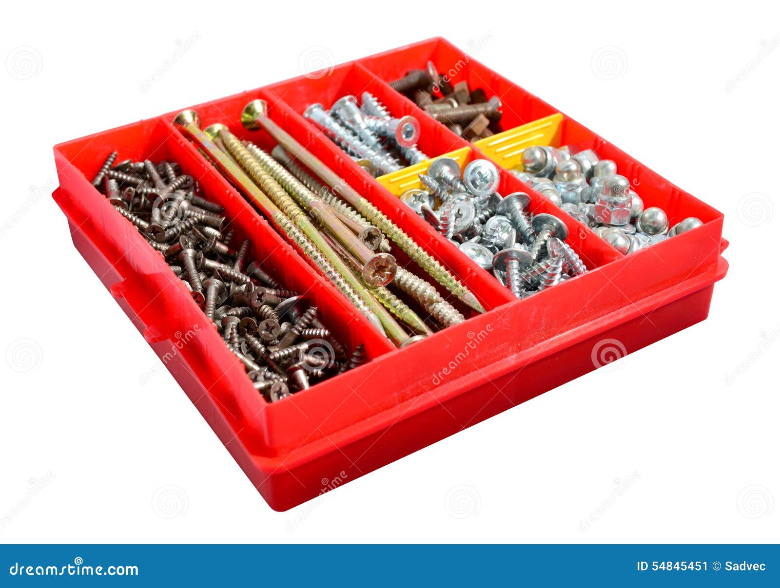 Una Caja De Tornillos Y De Pernos Imagen de archivo - Imagen de ...