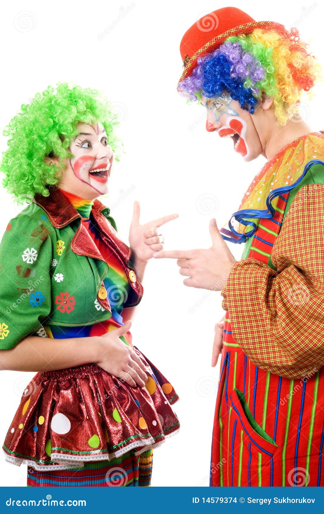 Una Coppia Di Pagliacci Allegri Fotografia Stock - Immagine di attore ...