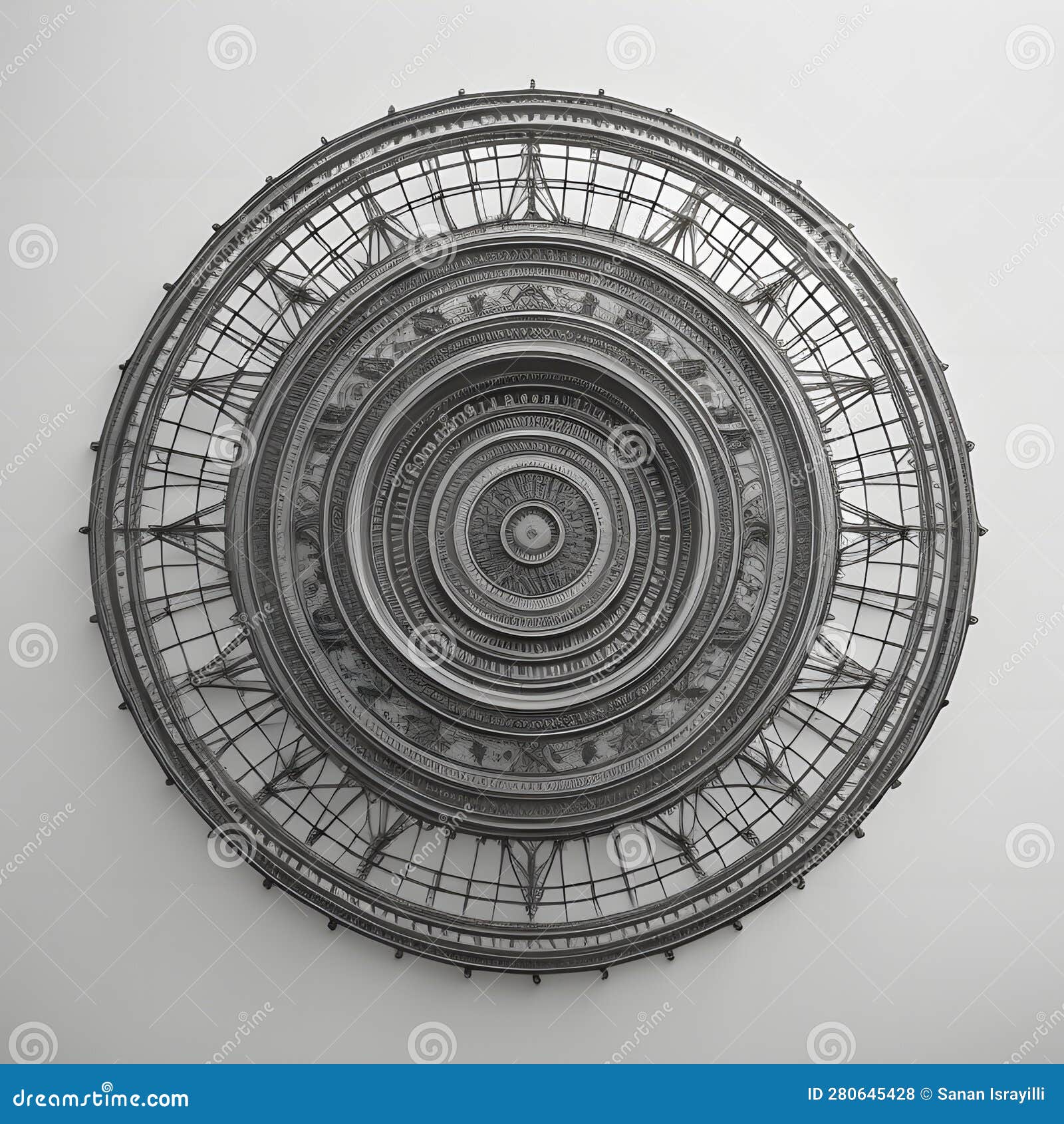 Una Estructura Circular En El Techo De Un Edificio. Ai Generativo Stock ...