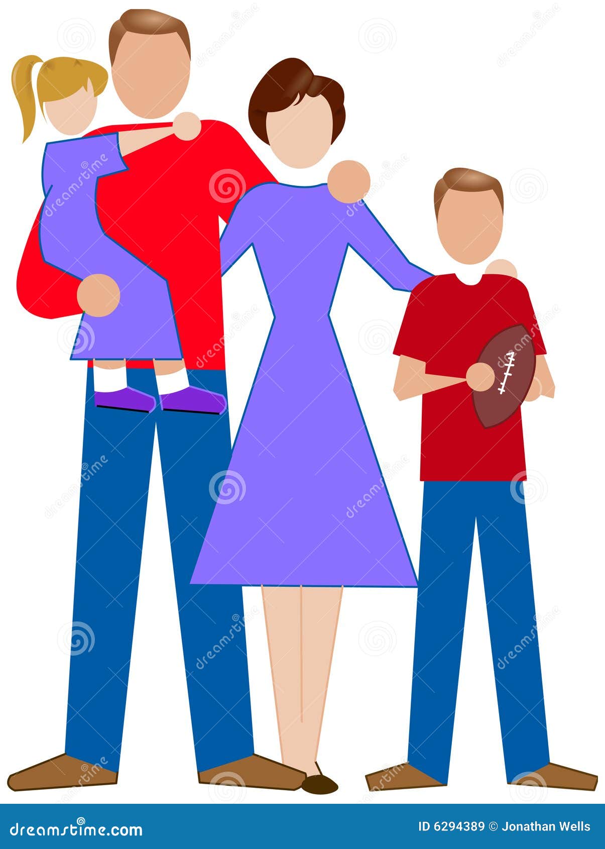 Una familia simple ilustración del vector. Ilustración de beca - 6294389