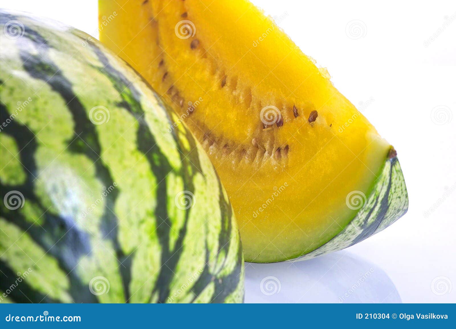 Una Fetta Di Anguria Gialla Fotografia Stock - Immagine di nutrizione ...
