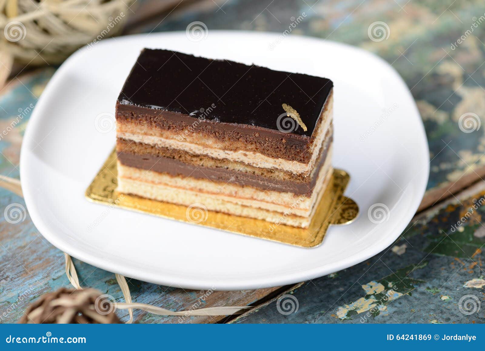 Una Fetta Di Dolce Di Opera Immagine Stock - Immagine di pasticceria ...