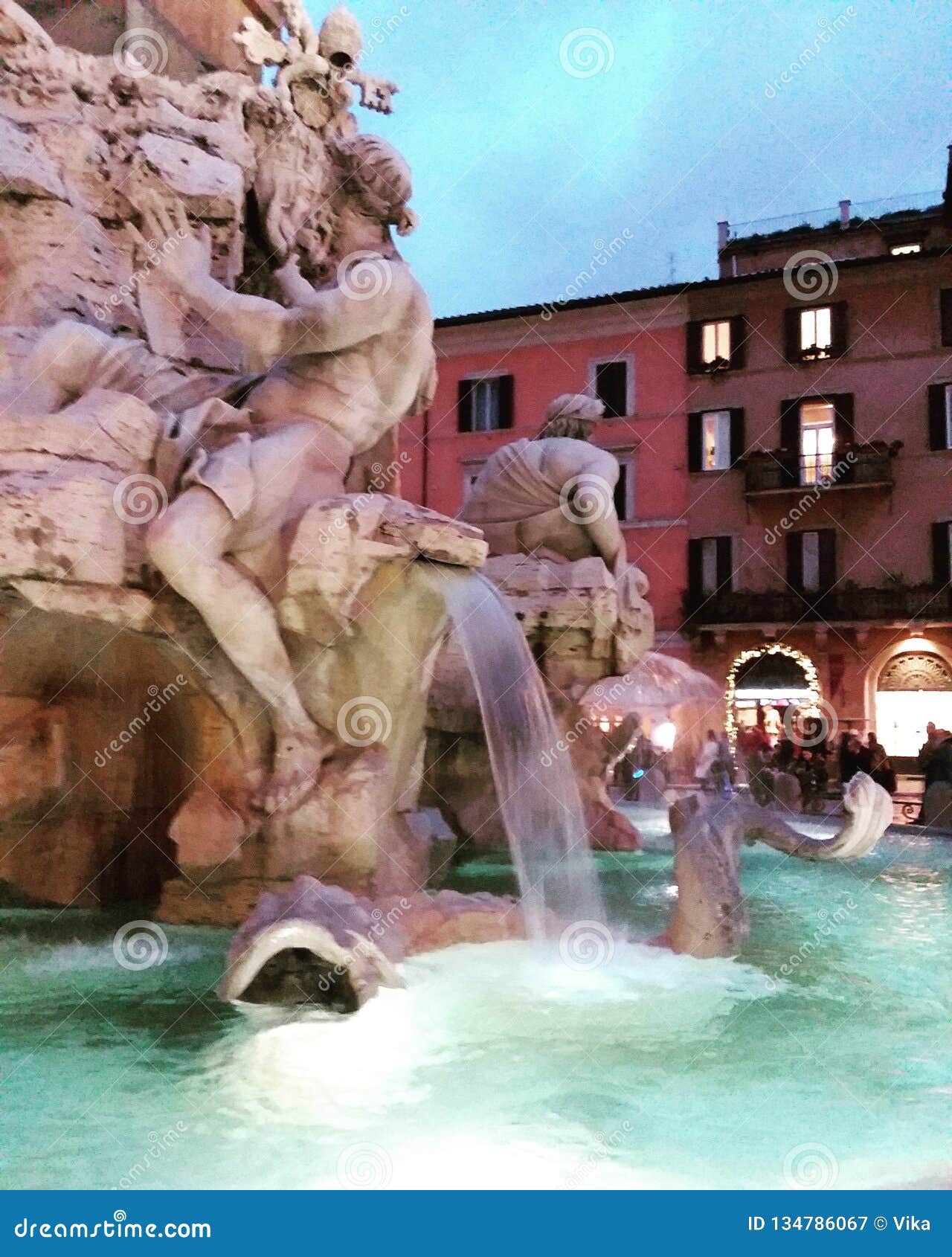 Una Fontana stock image. Image of rome, italy, sculpture - 134786067