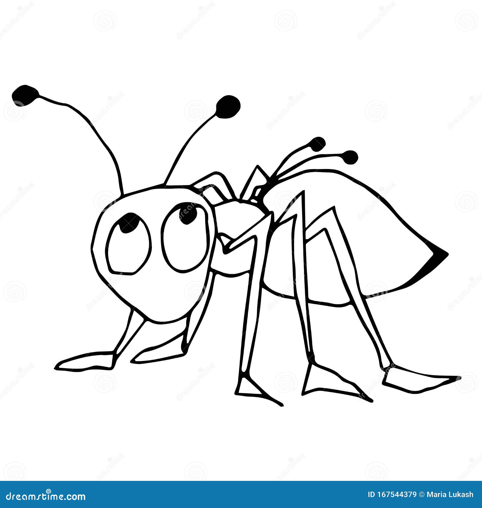 Una Formica Graziosa Con Una Traccia Per Colorare Un Libro Isolato Su ... Una Formica Graziosa Con Una Traccia Per Colorare Un Libro Isolato Su ...