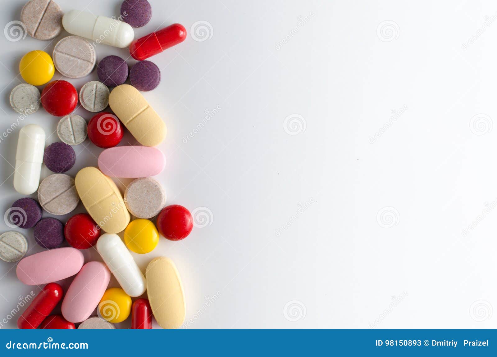 Una Gran Variedad De Tabletas Medicinales Imagen de archivo - Imagen de ...