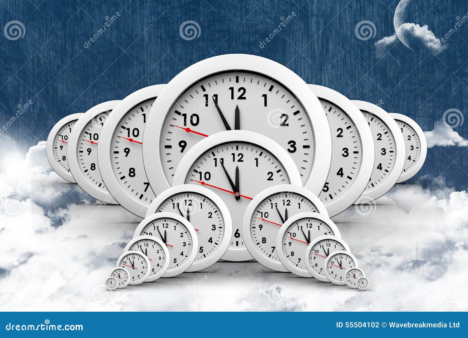 Una Imagen Compuesta De Relojes Stock de ilustración - Ilustración de ...