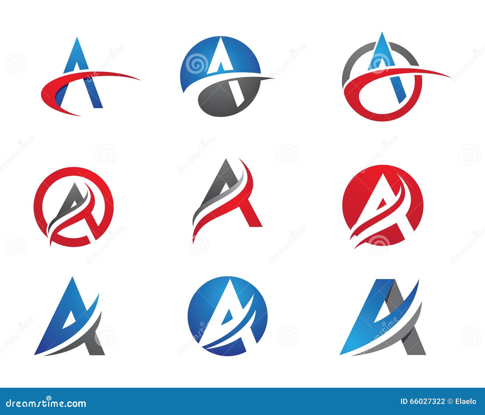 Una letra Logo Template ilustración del vector. Ilustración de flechas ...