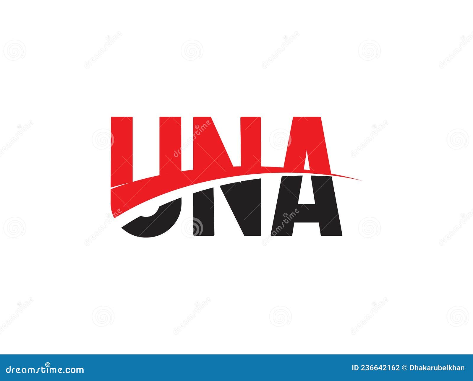 UNA Letter Initial Logo Design Vector Illustration Stock Vector ...