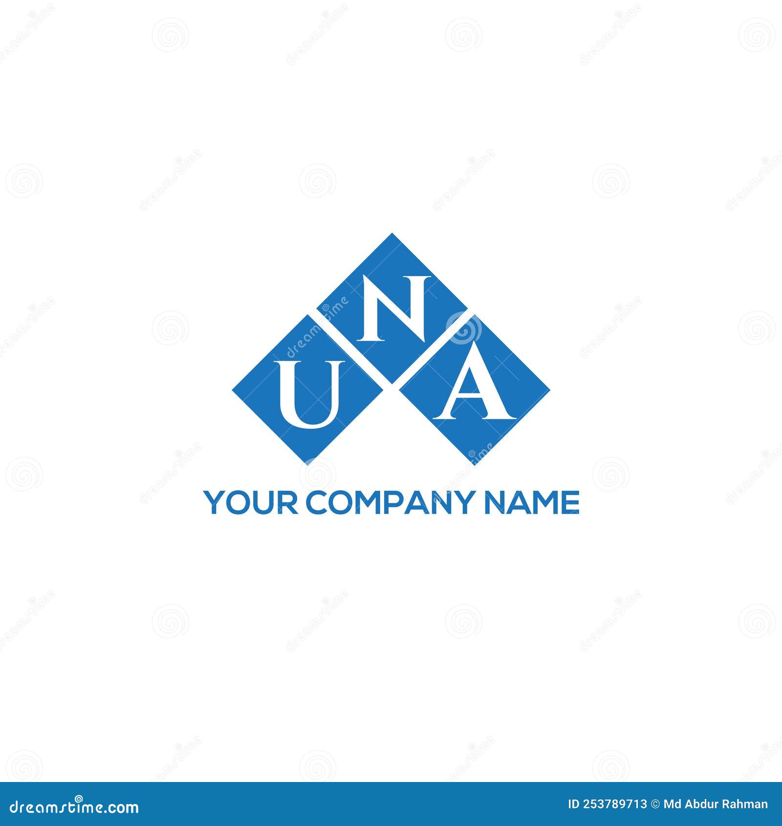 UNA Letter Logo Design On WHITE Background. UNA Creative Initials ...