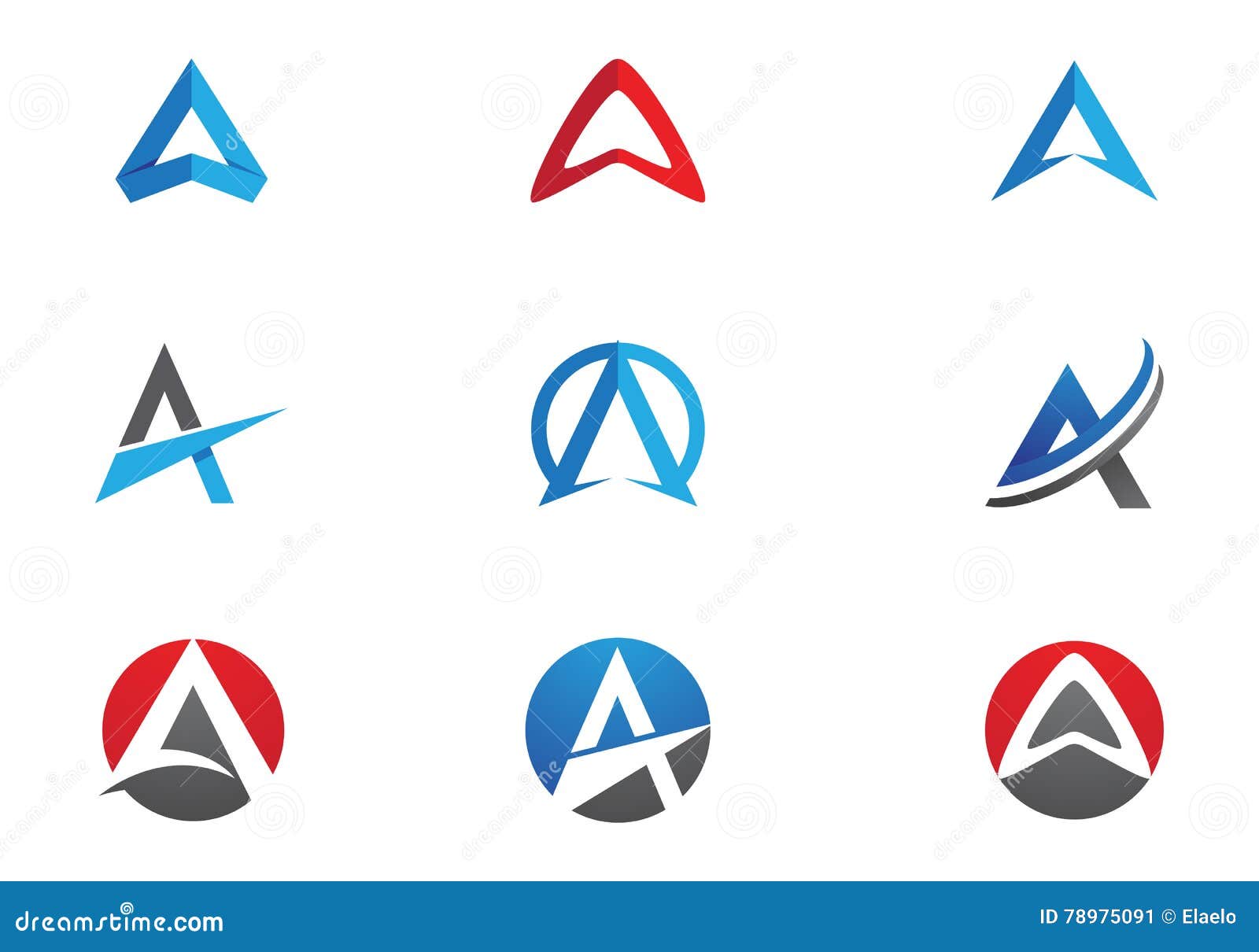 Una lettera Logo Template illustrazione vettoriale. Illustrazione di ...