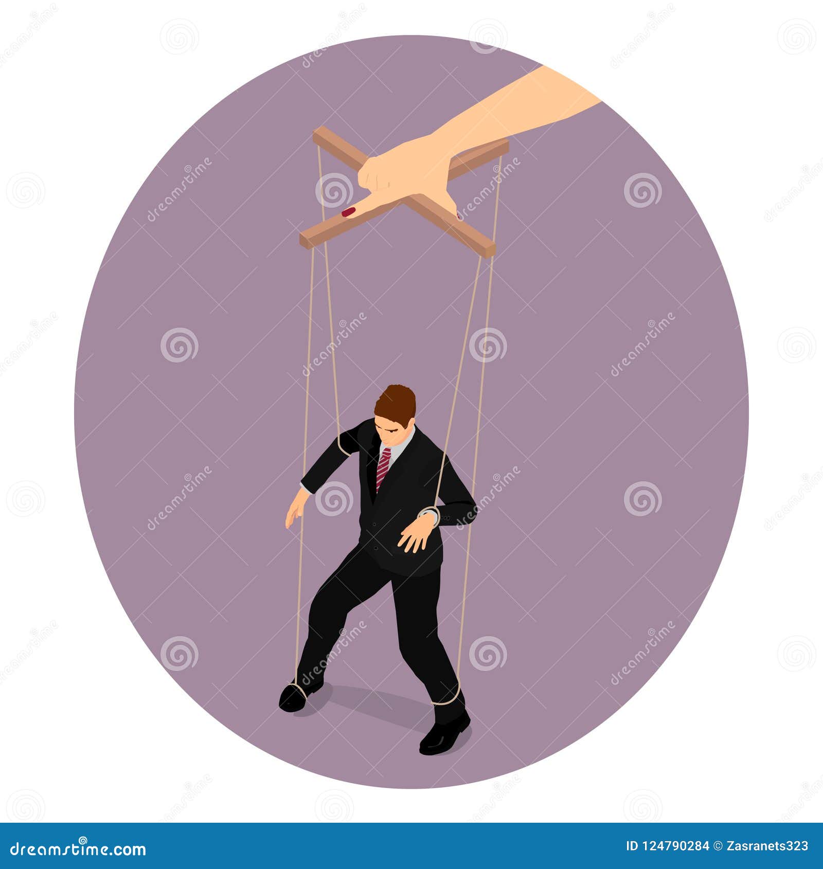 Una Mano Del ` S De La Mujer Manipula a Un Hombre Como Marioneta ... Una Mano Del ` S De La Mujer Manipula a Un Hombre Como Marioneta ...