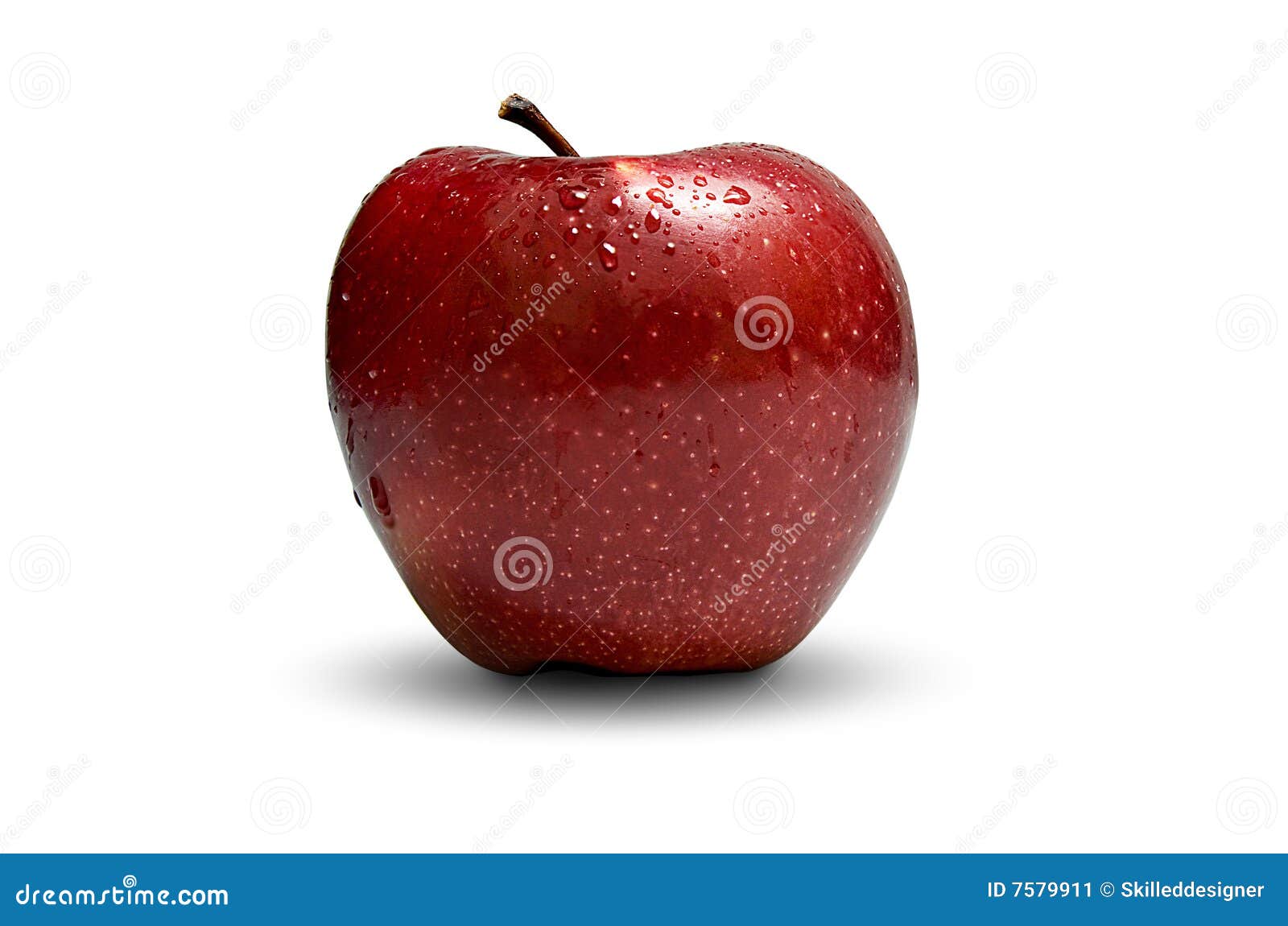 Una manzana roja imagen de archivo. Imagen de vitamina - 7579911