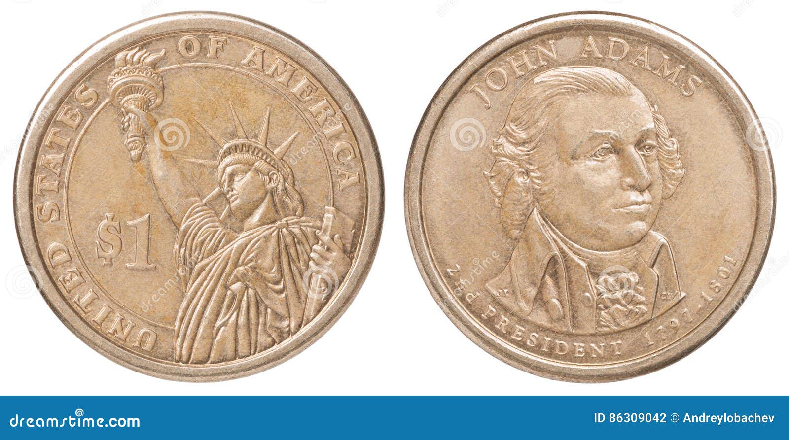 Una Moneda De Dólar Americano Foto de archivo - Imagen de aislado ...