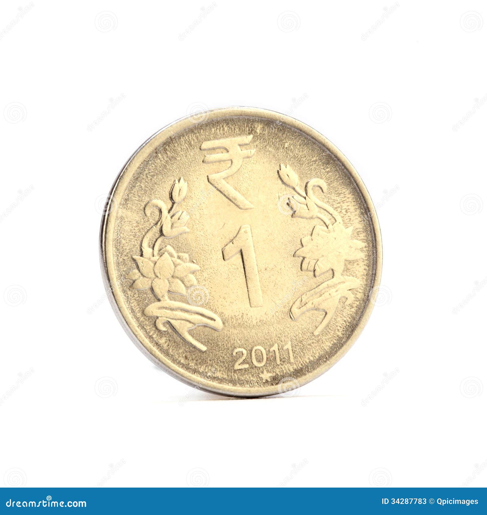 Una Moneda De La Rupia India Imagen de archivo - Imagen de primer, asia ...