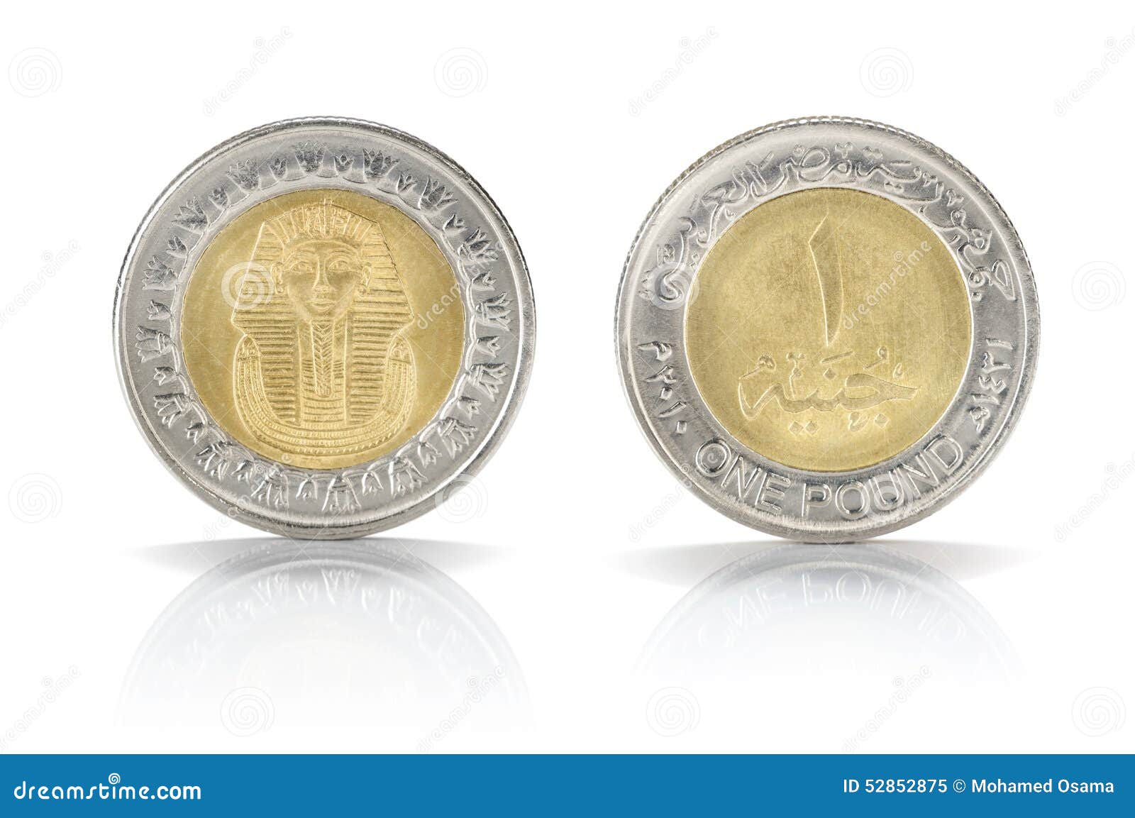 Una Moneda De Libra Egipcia Imagen de archivo - Imagen de egipcio ...