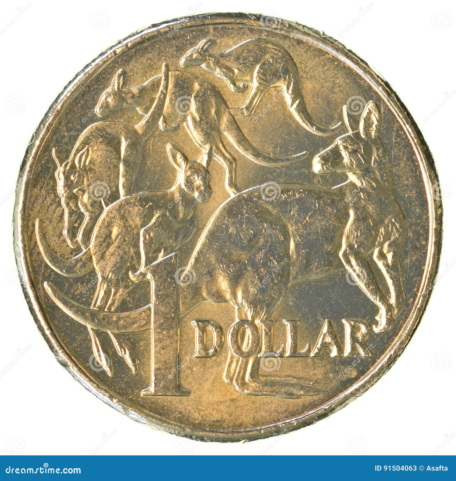 Una Moneda Del Dólar Australiano Imagen de archivo - Imagen de moneda ...