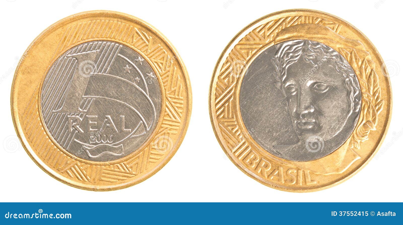 Una moneda real brasileña imagen de archivo. Imagen de banca - 37552415