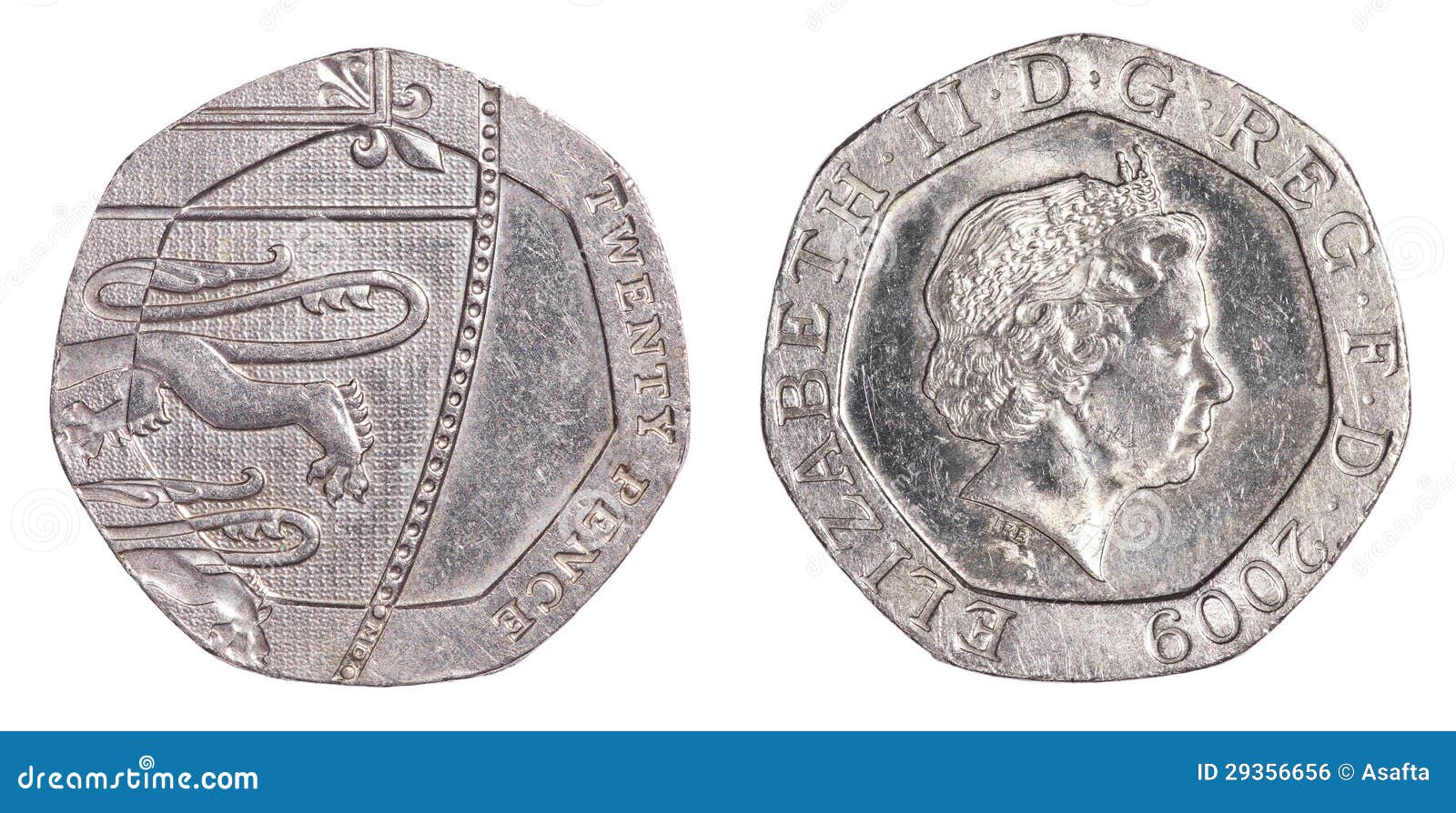 Una Moneta Britannica Di 20 Penny Fotografia Editoriale - Immagine di ...