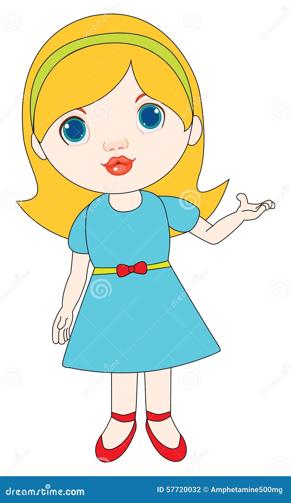 Una muchacha ilustración del vector. Ilustración de historieta - 57720032