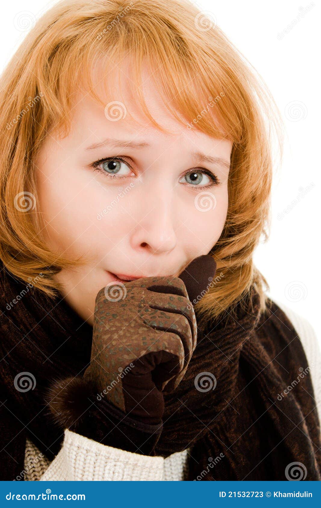 Una mujer tose imagen de archivo. Imagen de fondo, aislado - 21532723